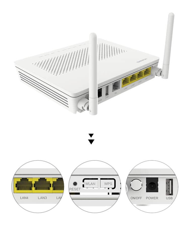 Router HUAWEI HG8546M GPON ONU FIRA USB RJ11 - KONEXT