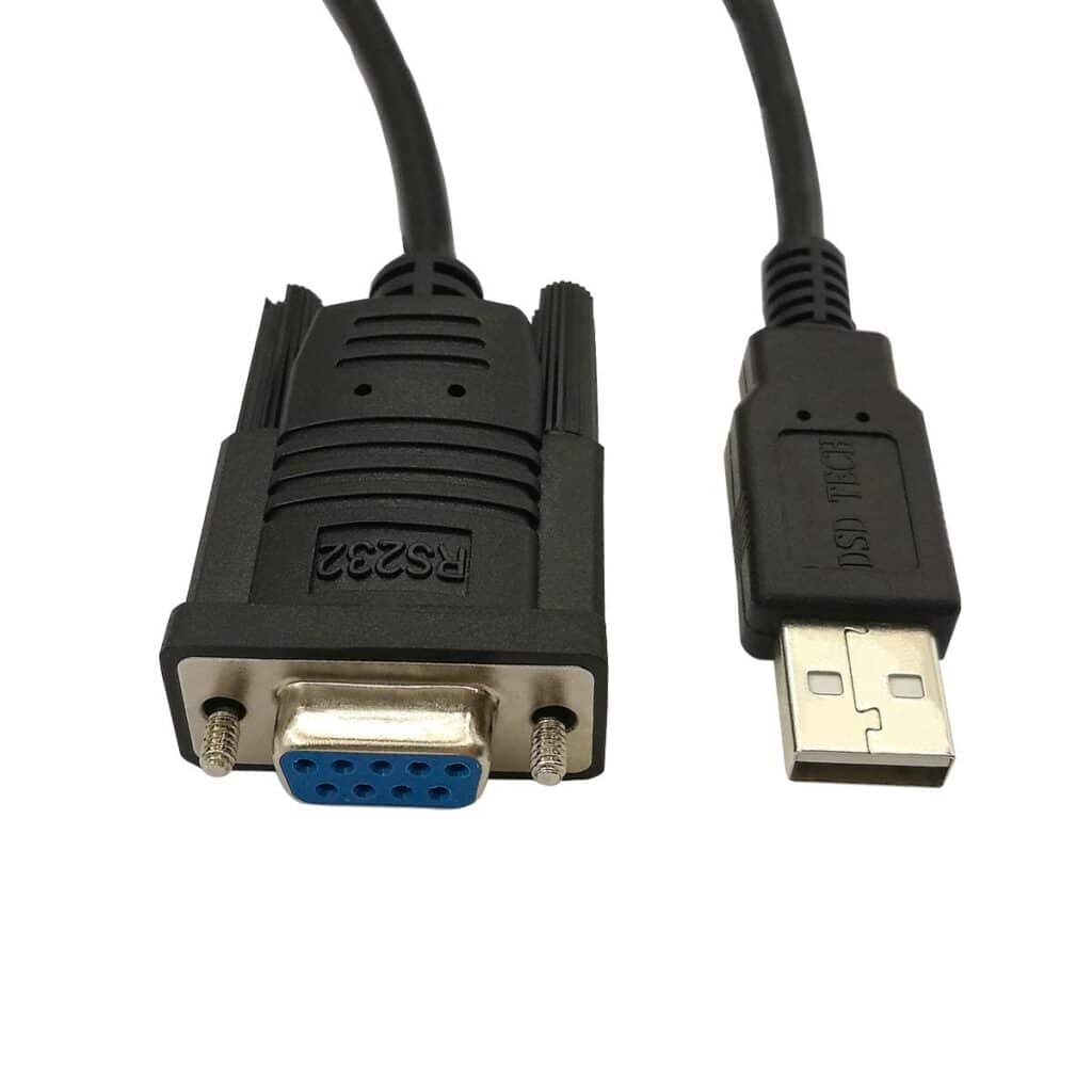 Conversor USB a Serial Macho 9 pin + Adaptador Hembra 9 pin RS232 - KONEXT